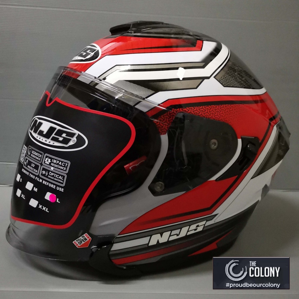 Jual HELM NJS KAIROZ SOLID POLOS SINGLE VISOR HALFFACE NJS KAIROS ...