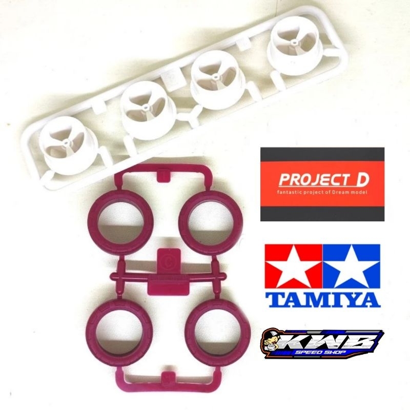 Jual Ban tamiya low friction small 3 spoke velg small ban maroon ...