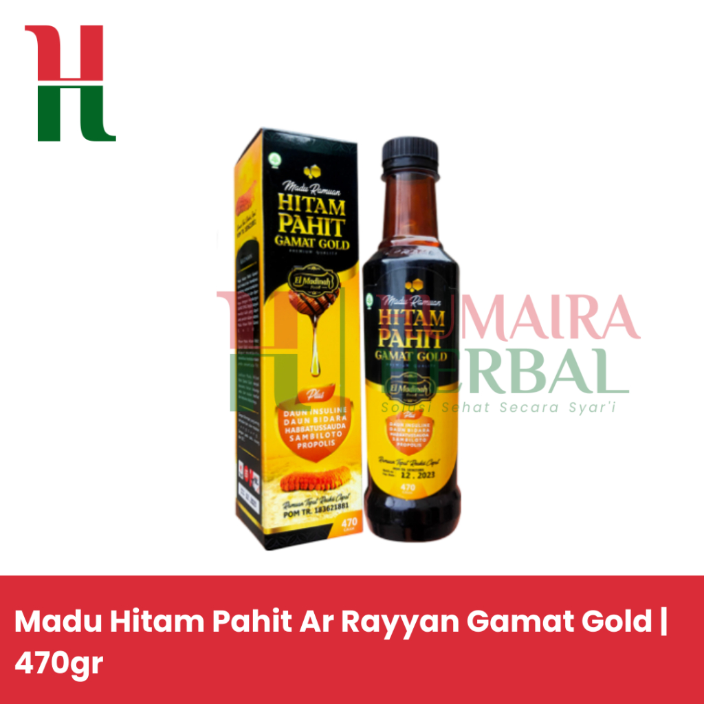 Jual MADU RAMUAN HITAM PAHIT GAMAT GOLD | AR RAYYAN | EXTRA PROPOLIS ...
