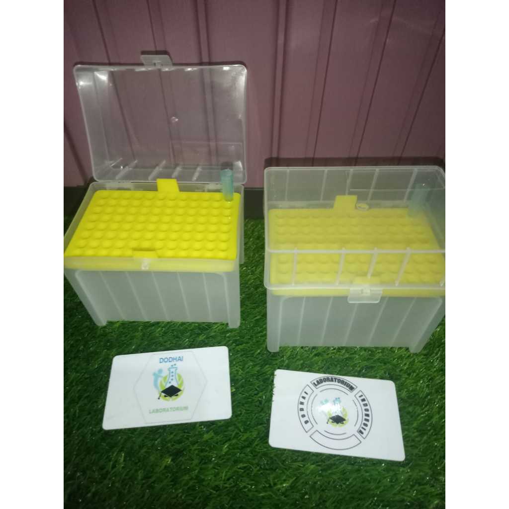 Jual Rak Microtip Blue, Rak Mikropipet Tip, Wadah Box Mikrotip 1000 ul ...