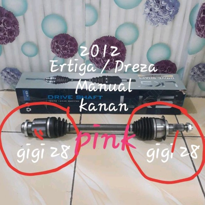 Jual Drive Shaft Cv Joint Assy As Roda Depan Komplit Suzuki Ertiga Manual MT Dreza Kanan 2012 ...