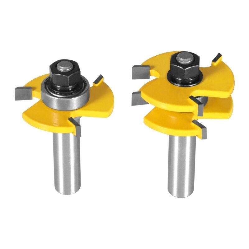 Jual Mata Profil Sambung Kayu Tongue Groove Shank 12 mm Router Bit ...