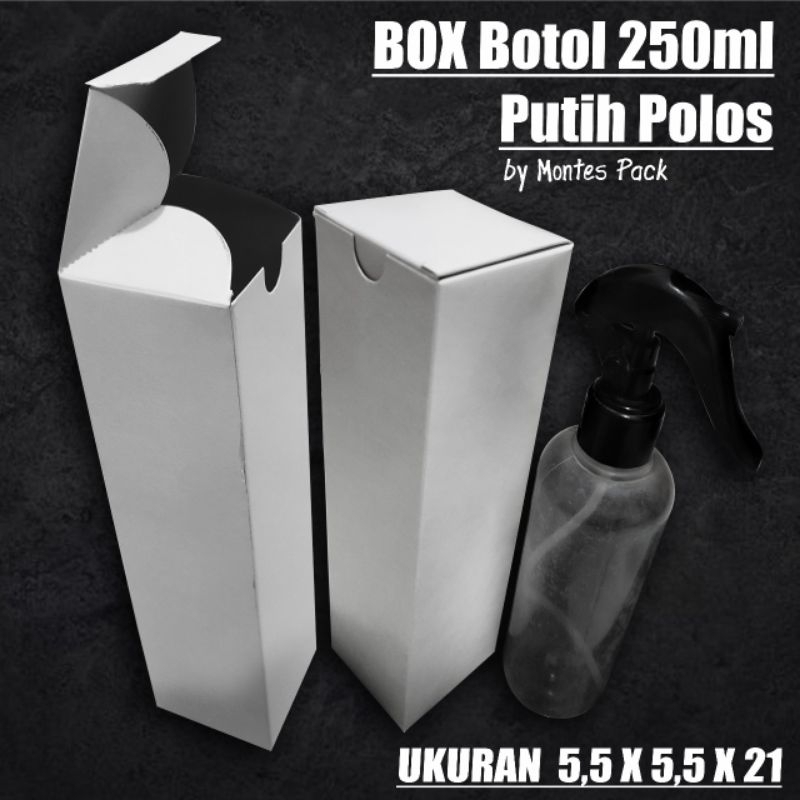 Jual Box botol 250ml / kotak 5,5x5,5x21 Botol spray / dus botol Spray ...