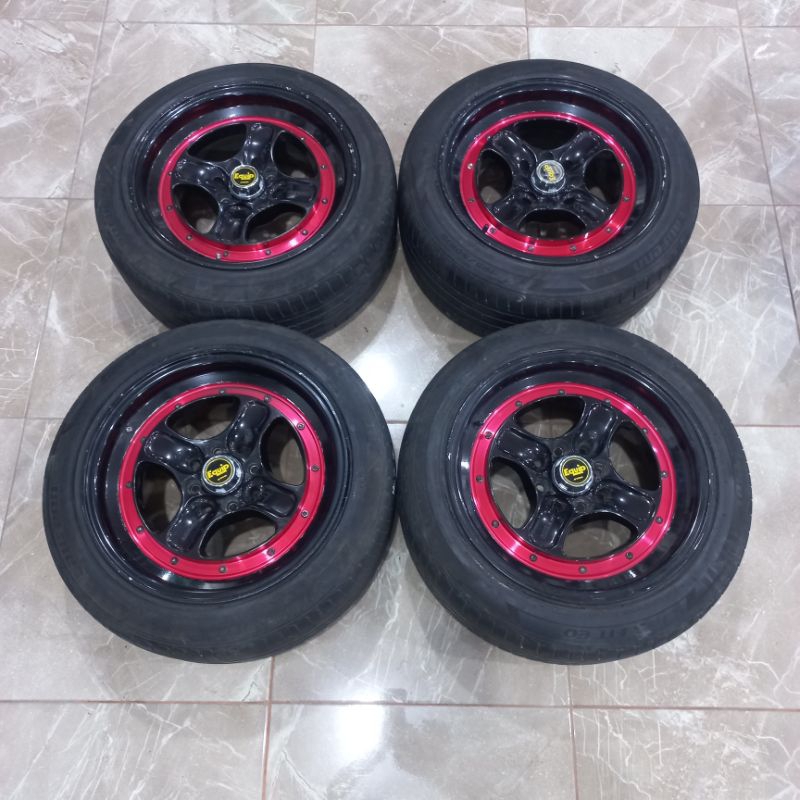 Jual VELG EQUIP R15 PCD 4X100/114.3 + BAN 195/50 R15 LAUFEN (SECOND ...