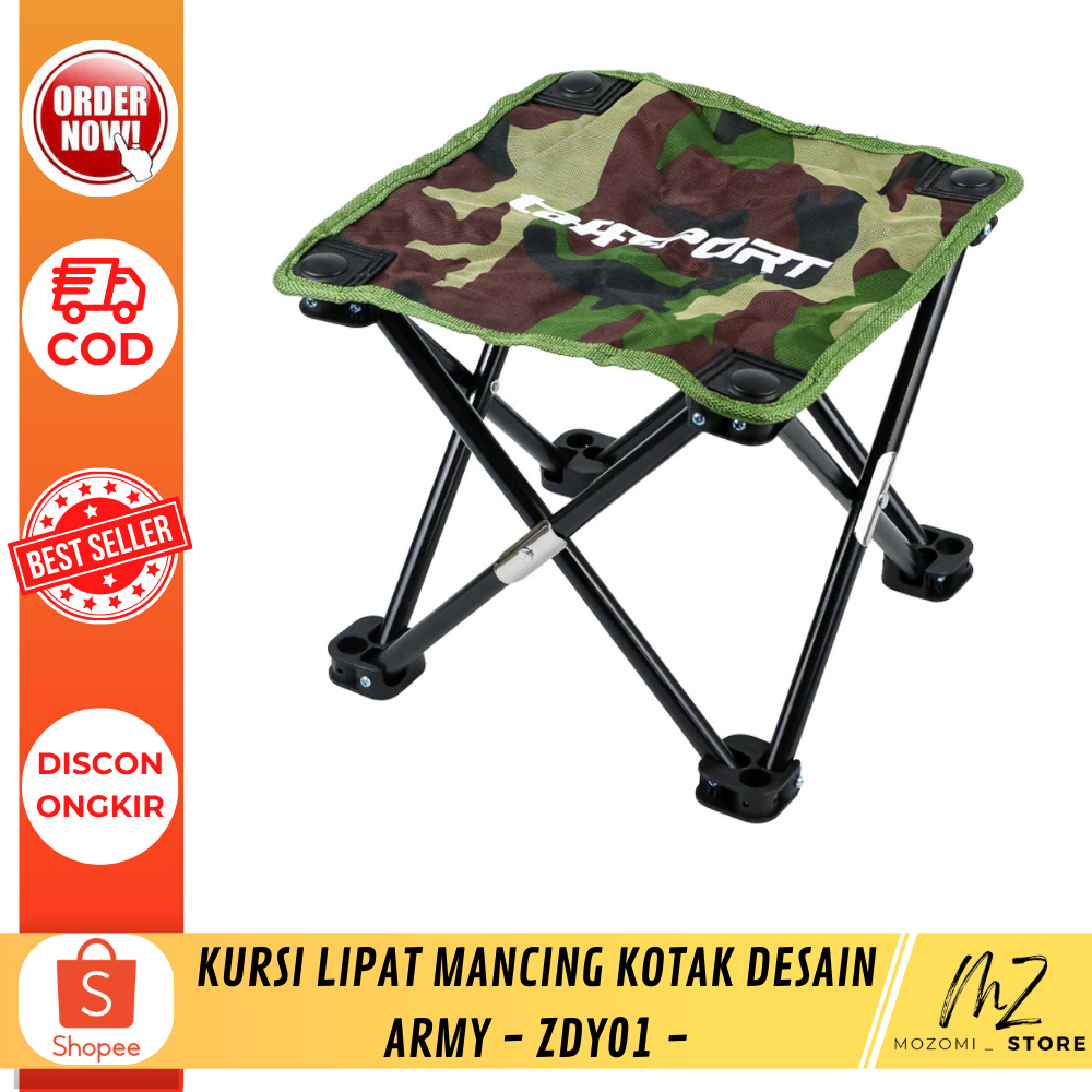 Jual Kursi Lipat Mancing Kotak Desain Army / aksesoris memancing ...