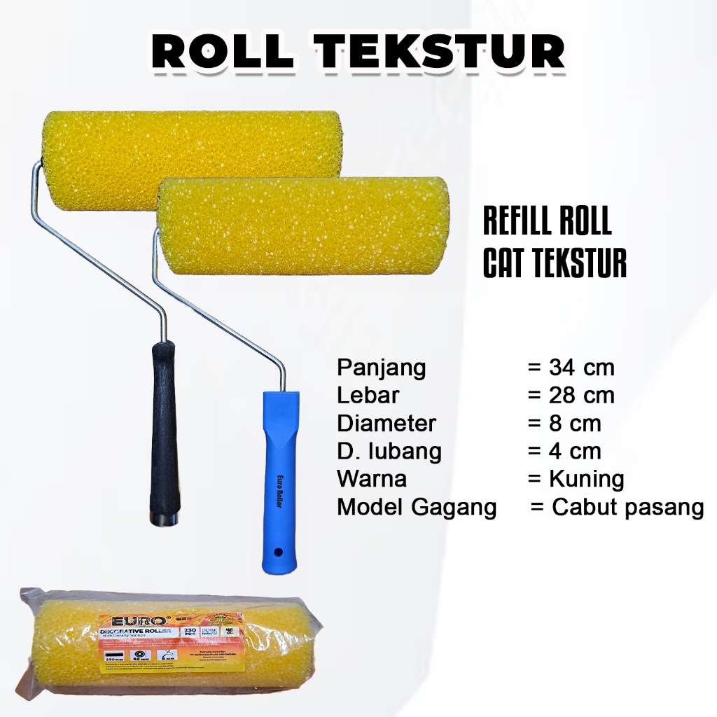 Jual Kuas Roller Rol Tekstur Dinding Motif 9 Inch Texture Cat Kamprot ...