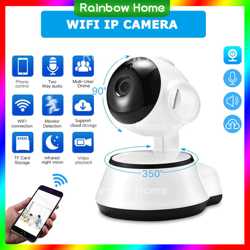 Jual Rainbow Home cctv wifi KAMERA CCTV MINI SAMBUNG KE HP V380 Q6 ...