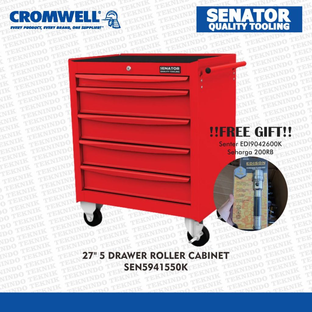 Jual Senator 27" 5 Drawer Roller Cabinet SEN5941550K Original | Shopee ...