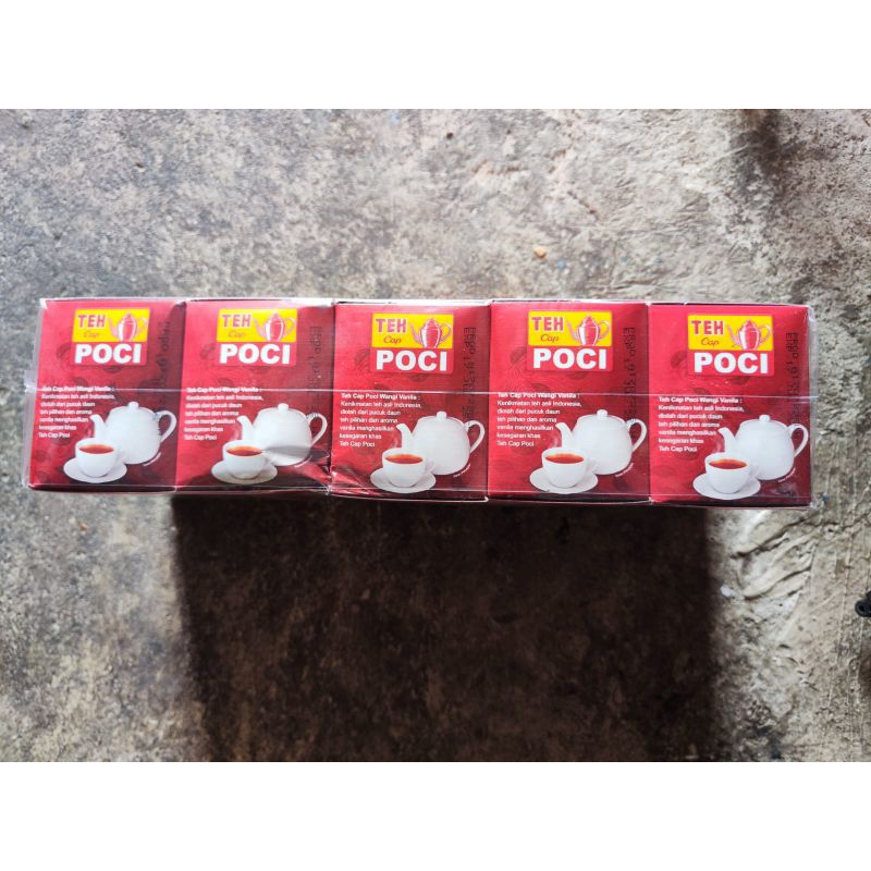 Jual TEH CAP POCI BUBUK VANILLA 50GR PER PAK ISI 10PCS | Shopee Indonesia