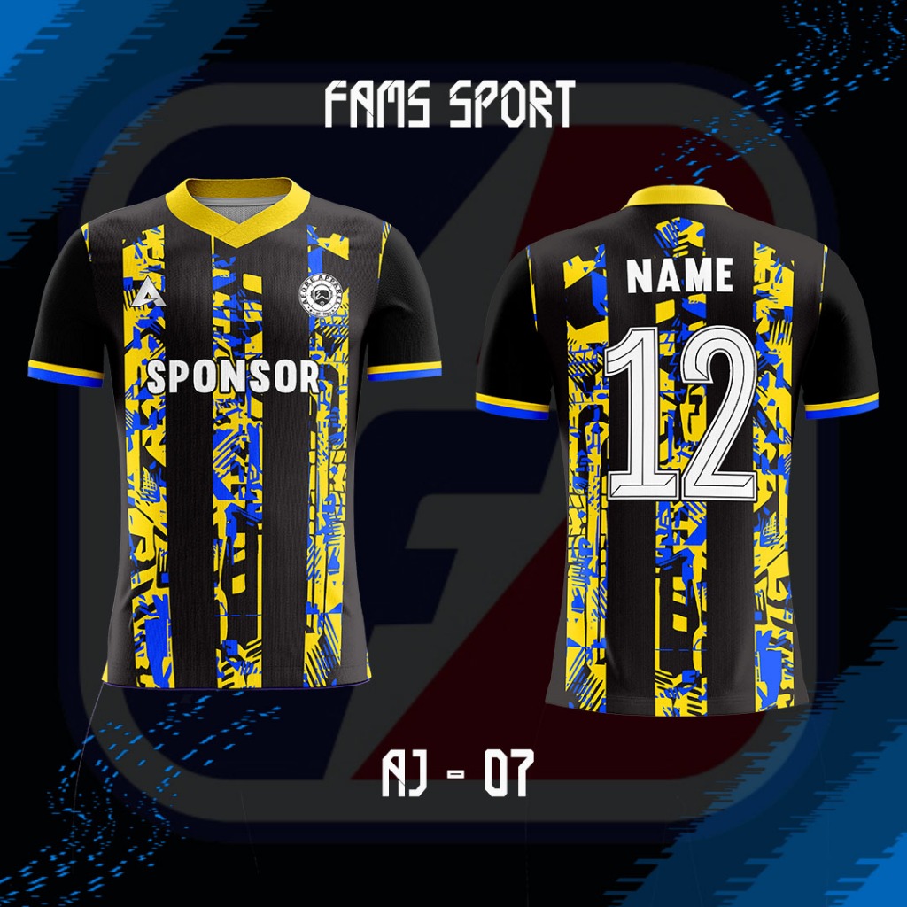 Jual Jersey Custom Bola - custom futsal AJ-07 free desain | Shopee ...