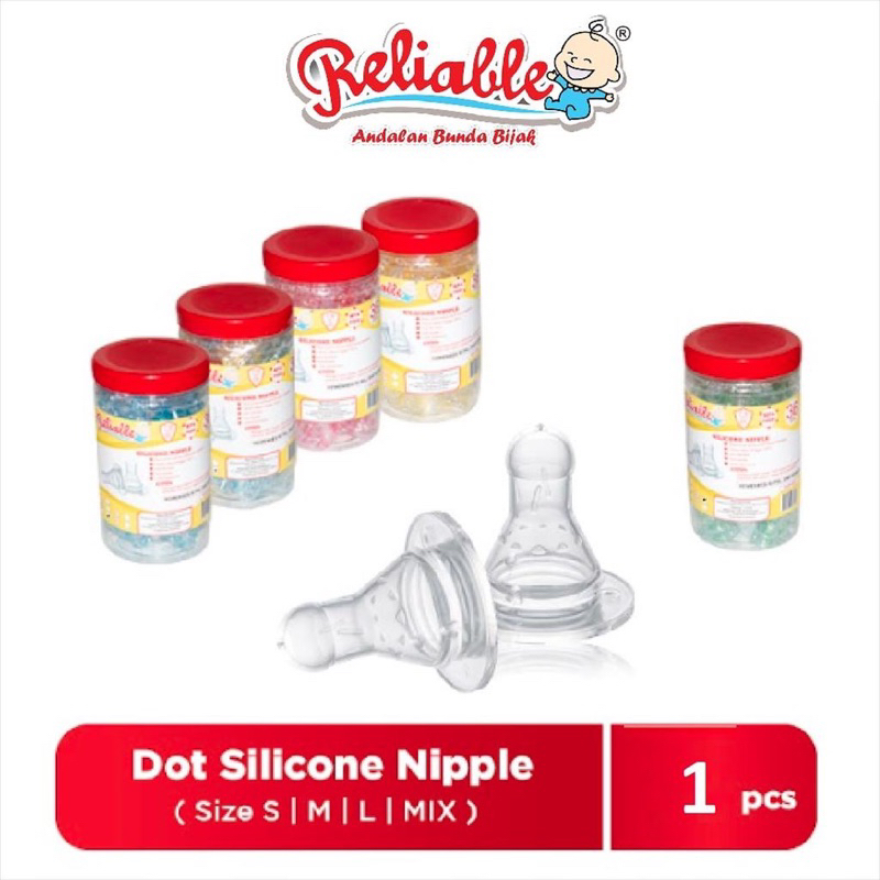 Jual Reliable Dot Botol Susu Silicon Ekonomis 1 pcs (bulat) | Shopee Indonesia