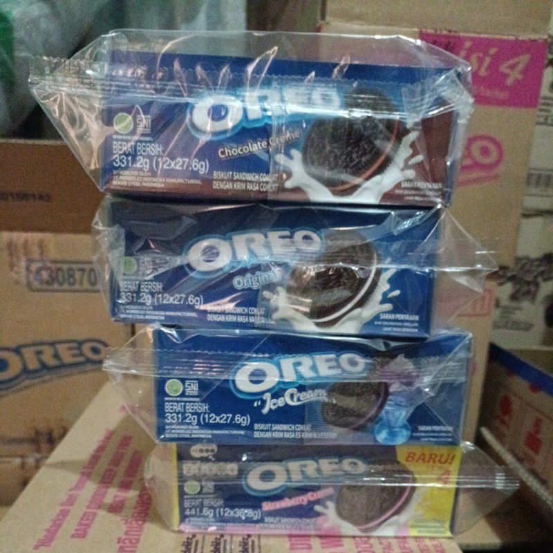 Jual [BOX] Oreo Biskuit cookies n Cream 12 pcs | Shopee Indonesia