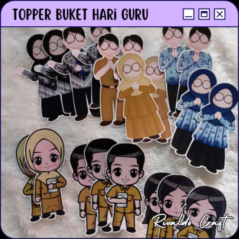 Jual topper buket hari guru (tanpa cutting) | Shopee Indonesia
