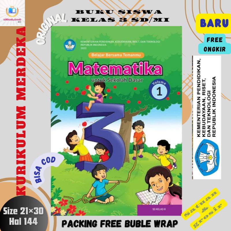 Jual Buku Siswa Matematika Kelas 1 2 3 4 5 6 SD MI Kurikulum Merdeka Penerbit Kemendikbudristek ...