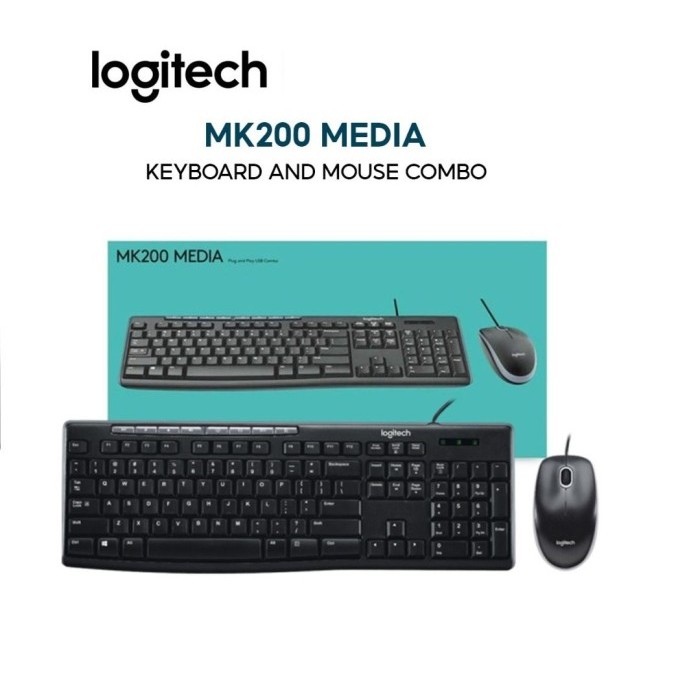 Jual LOGITECH MK200 Keyboard Mouse Combo | Shopee Indonesia