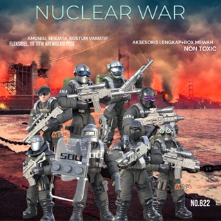 Jual Police mini figure mainan SWAT plastik mainan polisi set kecil ...