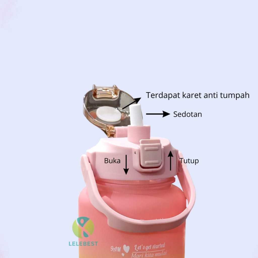 Jual Botol Minum 2 Liter + 1000ml + 600ml + 300ml Botol Minum Viral 1 ...