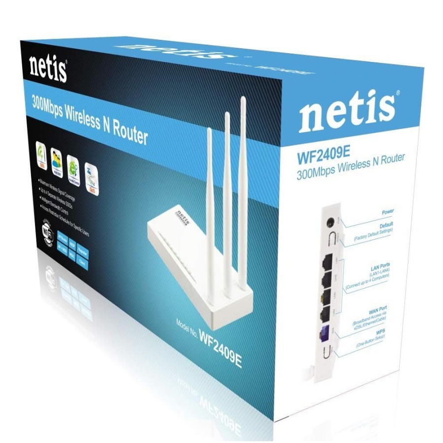 Jual Netis 300mbps Wireless & Router - WF2409E w/ 3 Antennas | Shopee Indonesia