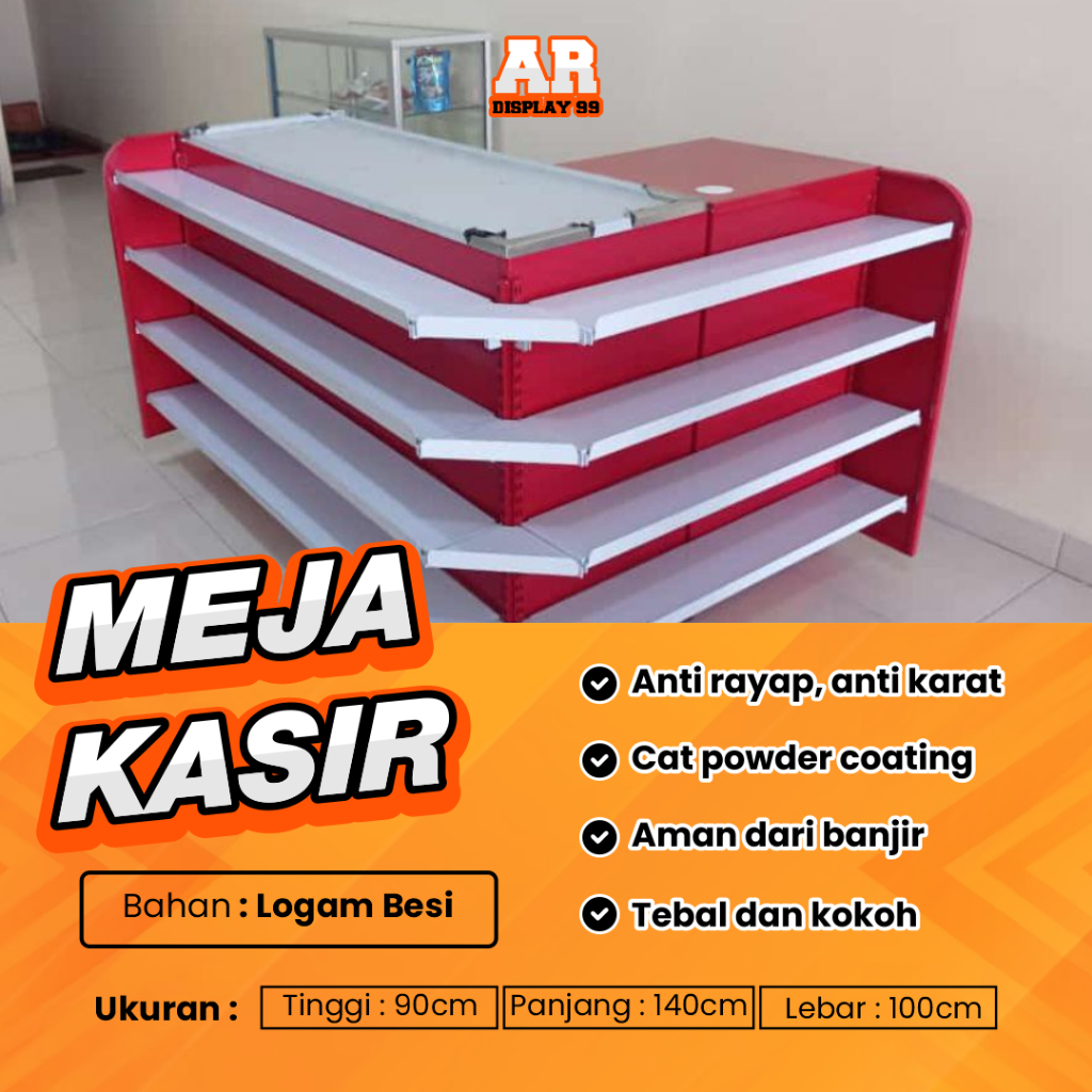 Jual Meja Kasir Bentuk L 4 Tingkat Mini Market Swalayan Kecil Serbaguna ...