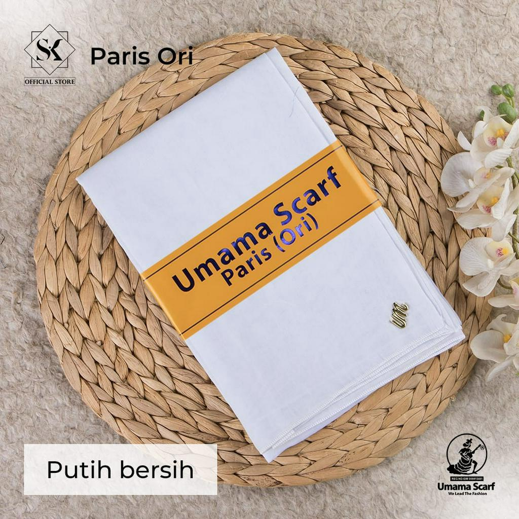 Jual PARIS ORI KHUSUS PUTIH Metalogo UM Hijab Umama Scarf 110x110cm ...