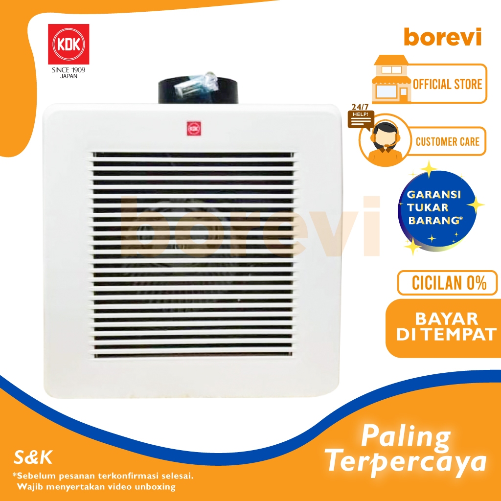 Jual Kdk 17cdqna Ceiling Exhaust Fan 6 Inch Plafon Cerobong Sirocco ...