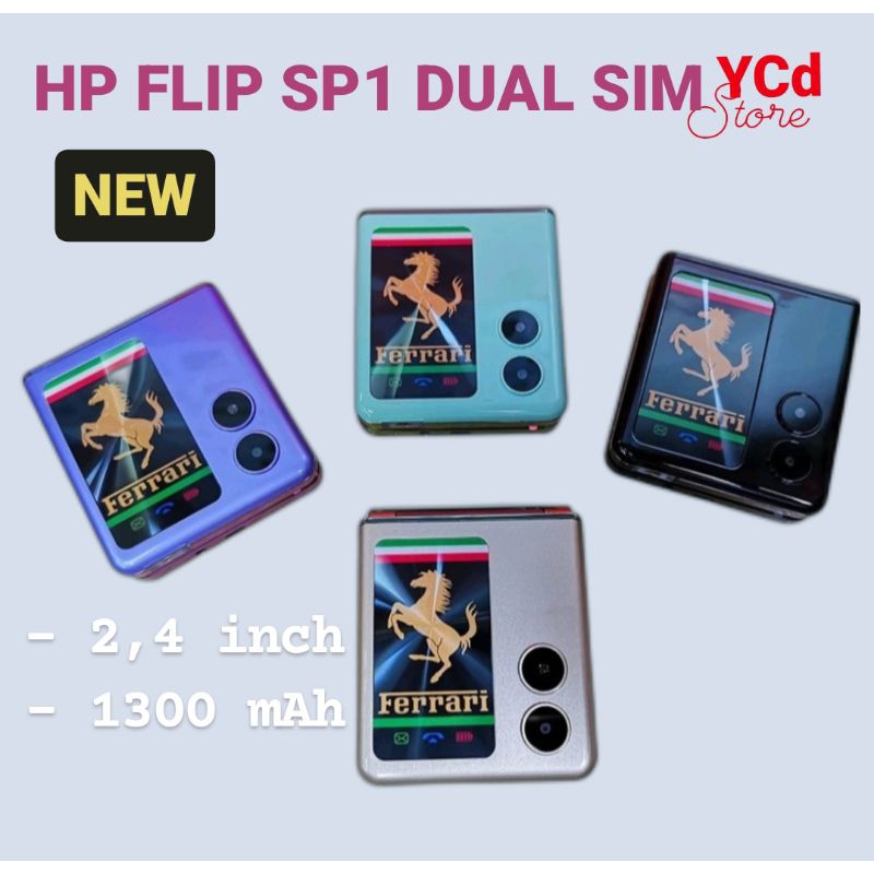 Jual Hp flip SP1 handphone jadul dual sim original bergaransi | Shopee ...