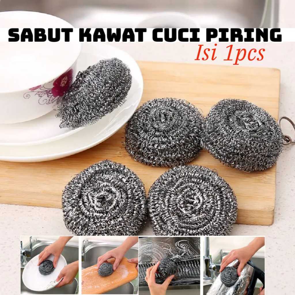 Jual AZ SABUT BESI CUCI PIRING SPON KAWAT STAINLESS PEMBERSIH SERBAGUNA ...