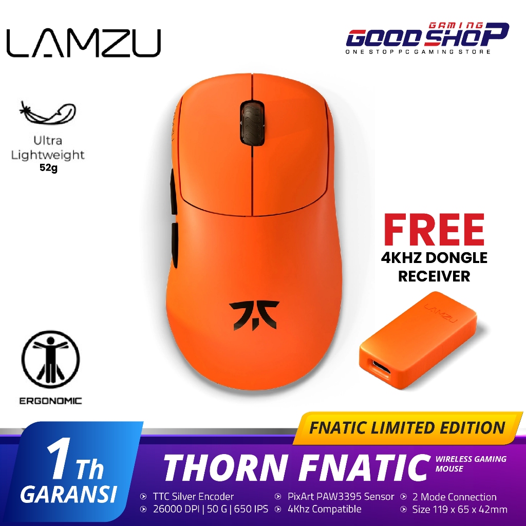 Jual Lamzu Thorn FNATIC Wireless Superlight Gaming Mouse Limited ...
