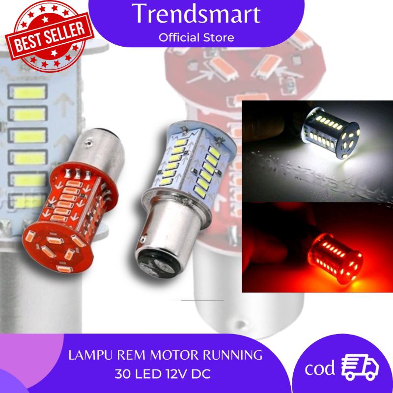 Jual LAMPU REM MOTOR STOPLAMP LED RUNNING KEDIP STROBO 30 MATA DC 12V ...