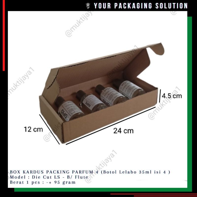 Jual BOX PARFUM 4 (BOX & PARTISI) • 24x12x4.5cm LS • Botol Parfum ...