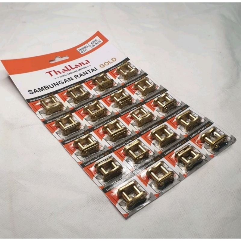 Jual Sambungan Rante Rantai 428H Gold kuning Mas Thallana | Shopee ...