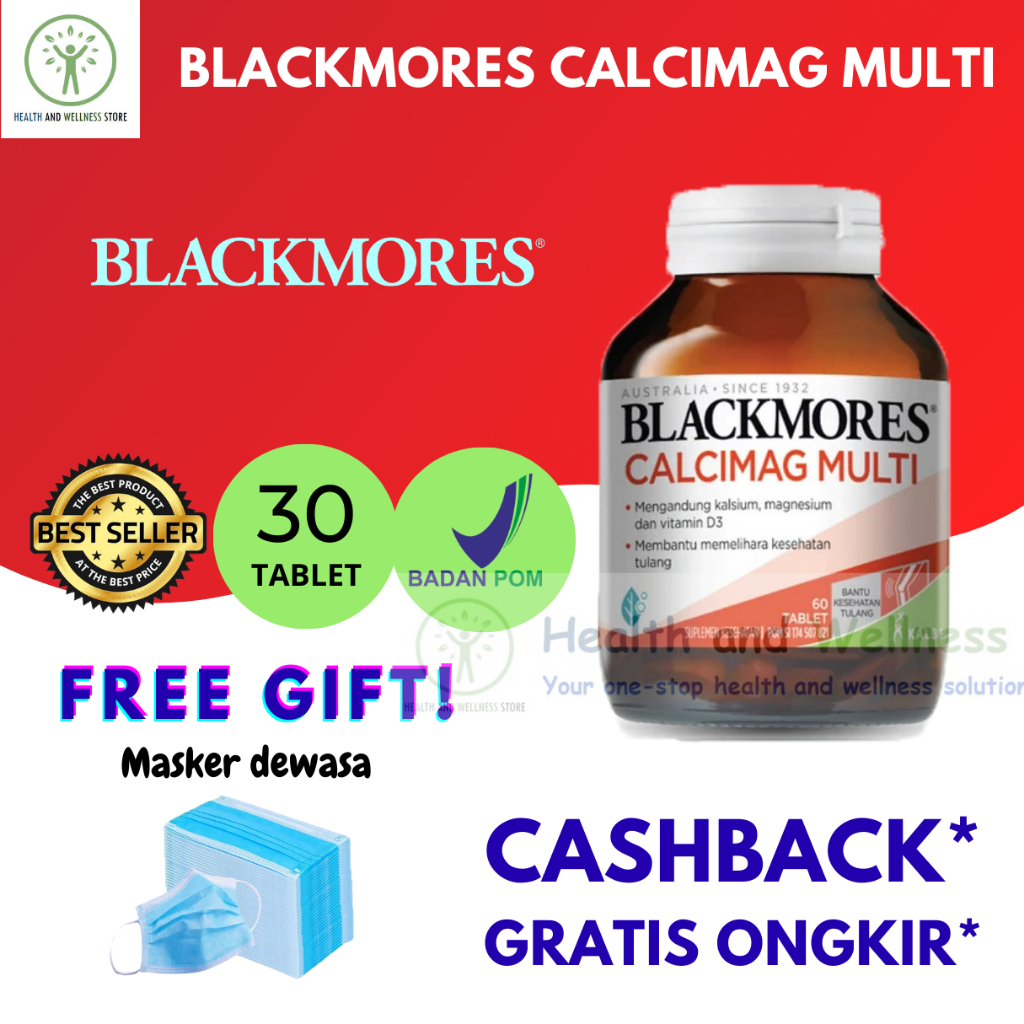 Jual Blackmores Calcimag Multi 30 Tablet Kalsium Kesehatan Tulang ...
