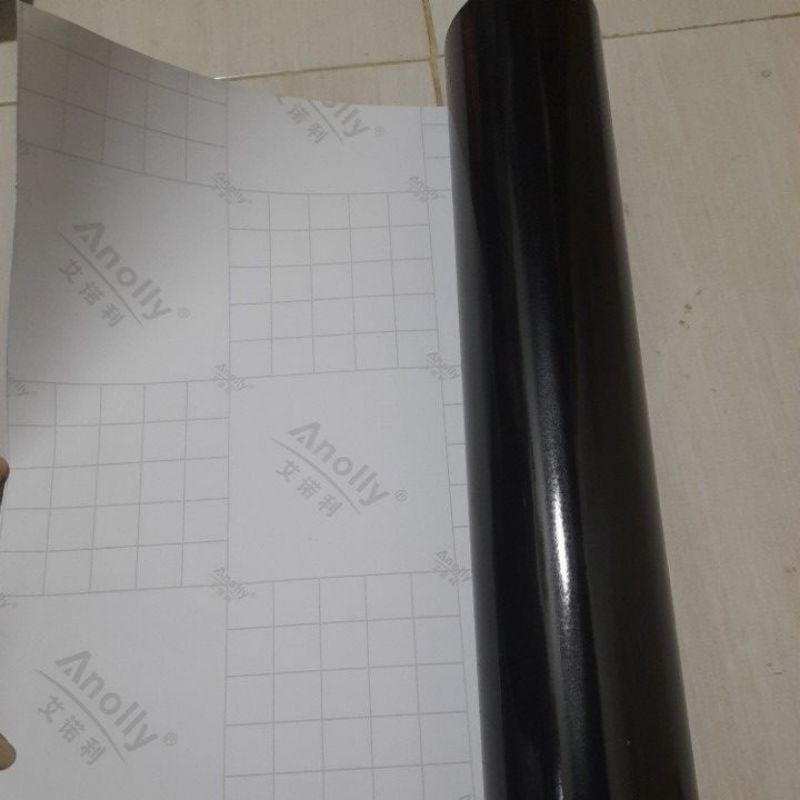 Jual stiker skotlet hitam doff L50cm (free scraper setiap pembelian 5m ...