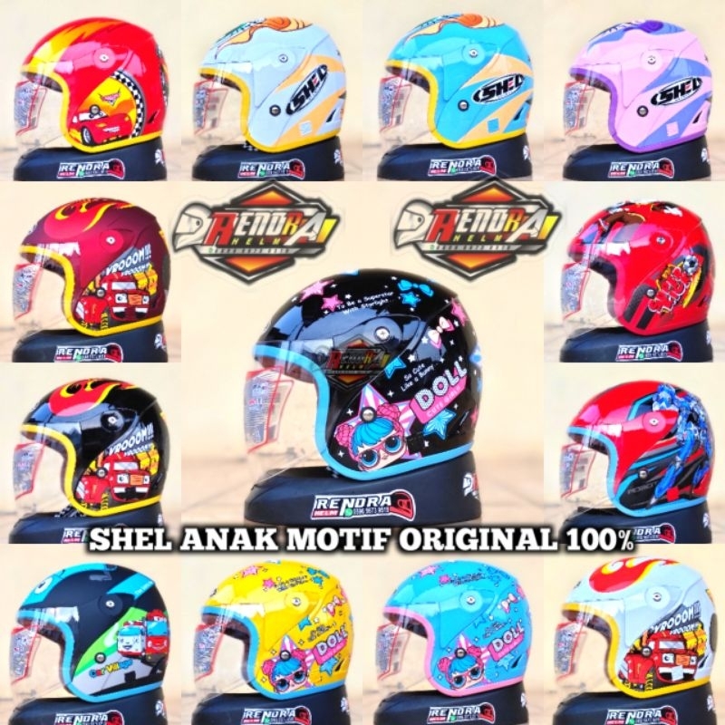 Jual HELM ANAK SHEL MOTIF ORIGINAL 100% | Shopee Indonesia