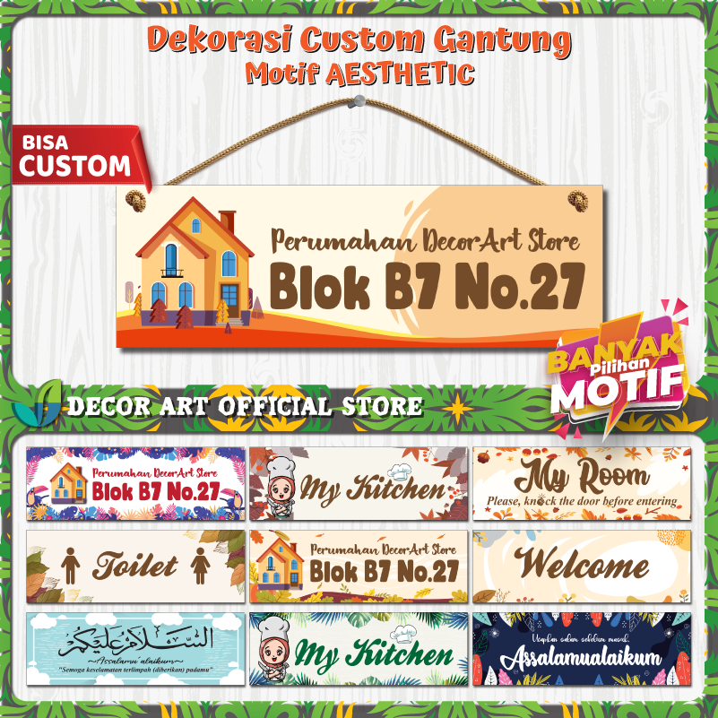 Jual Bisa Custom - Request Papan Nomor Custom Nama Alamat Rumah Custom ...