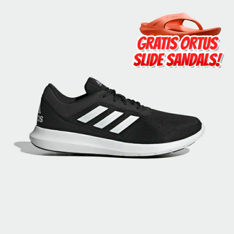 Jual Adidas Sepatu Running Coreracer Black White | Shopee Indonesia
