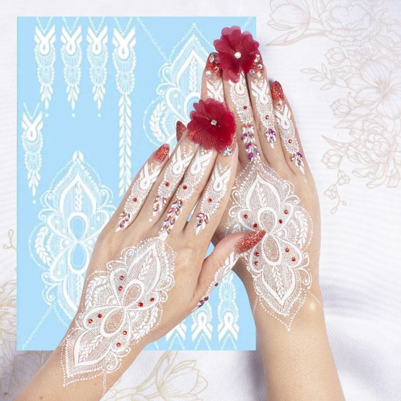 Jual HENNA INSTAN PUTIH / HENA STIKER / HENA TEMPEL HENNA PUTIH STIKER ...