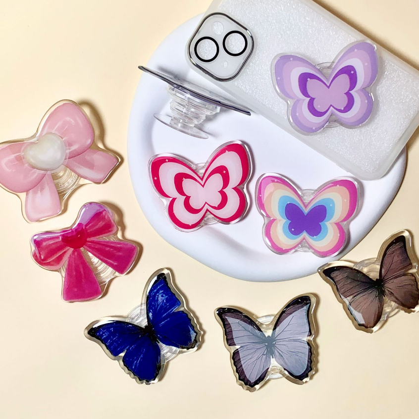 Jual Ins Korea 3D Gradient Fantasy Butterfly/Pop socket/Bracket kupu ...