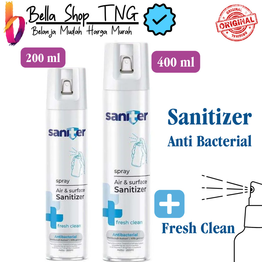 Jual Saniter Air & Surface Sanitizer Spray Aerosol Disinfektan 200ml ...