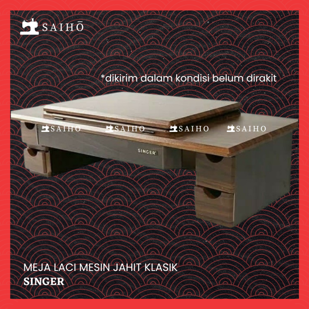 Jual Meja Laci Mesin Jahit SINGER Klasik Model Baru (tidak termasuk ...