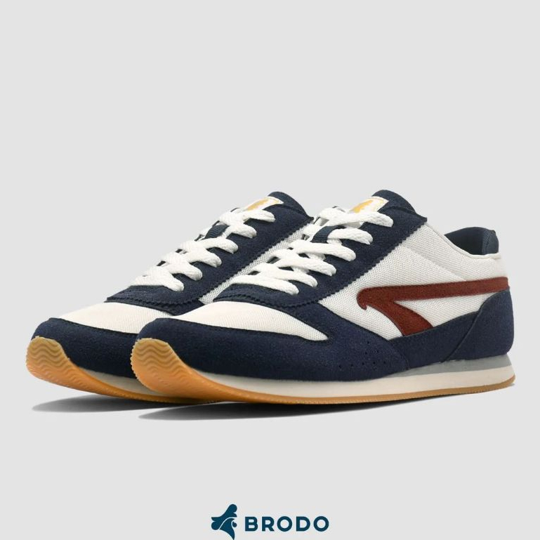 Jual BRODO - Sepatu Tizano White Navy Red Sneakers Original 100% ...