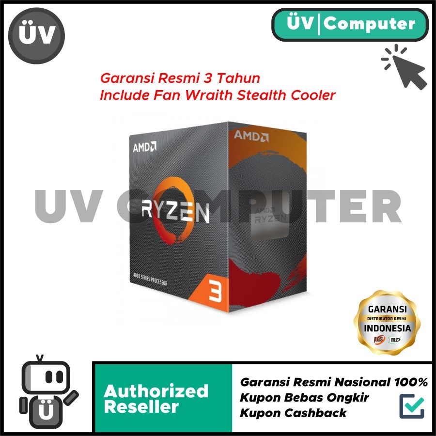 Jual AMD RYZEN 3 4300G Processor CPU BOX + Wraith Stealth bkn 3200G ...