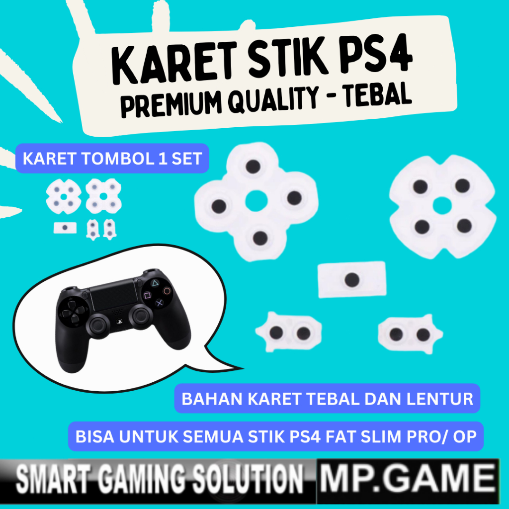 Jual Karet Tombol Stik Stick PS4 OP DS4 Slim Pro Light Bar Versi Baru ...