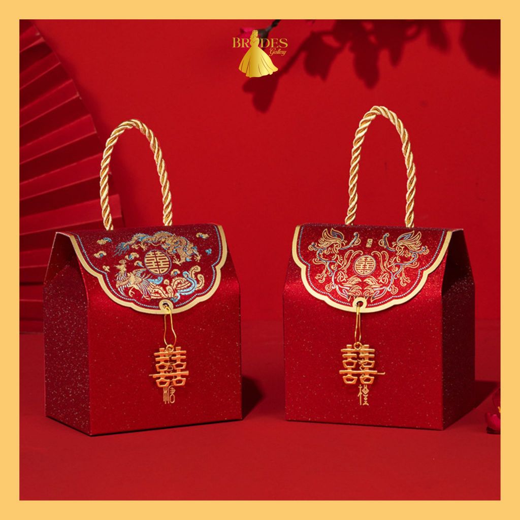 Jual BD Paperbag Souvenir Glitter Wedding Sangjit Shuang Xi / Paperbag ...