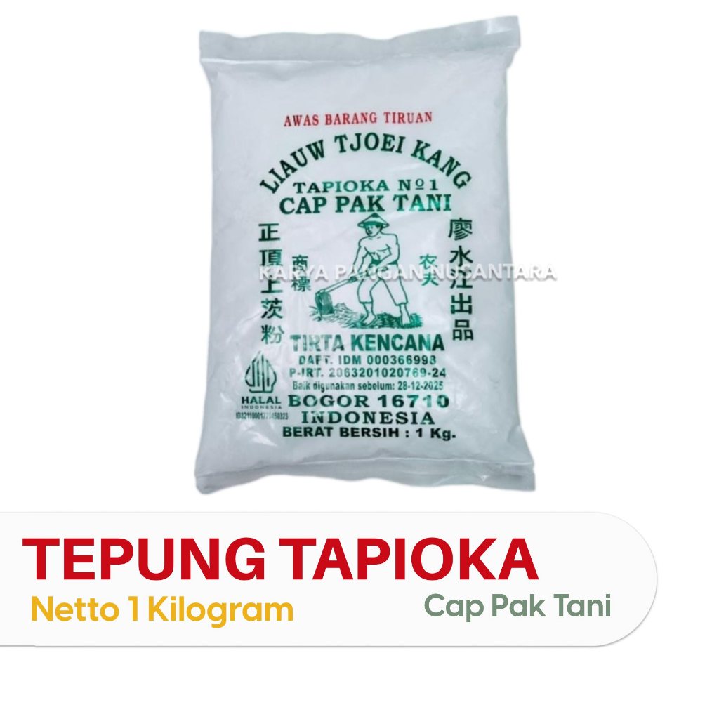 Jual TEPUNG TAPIOKA CAP PAK TANI 1KG TEPUNG SAGU TANI TEPUNG KANJI SAGU ...