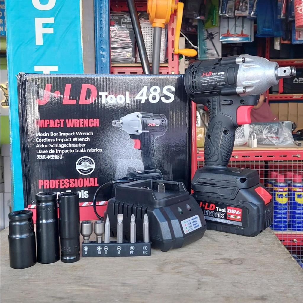 Jual Mesin Impact JLD hitam 350NM + charger duduk | Shopee Indonesia