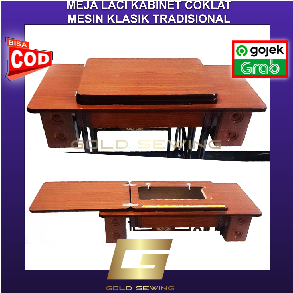 Jual Meja Laci Kabinet Mesin Jahit Singer Butterfly Klasik Tradisional ...