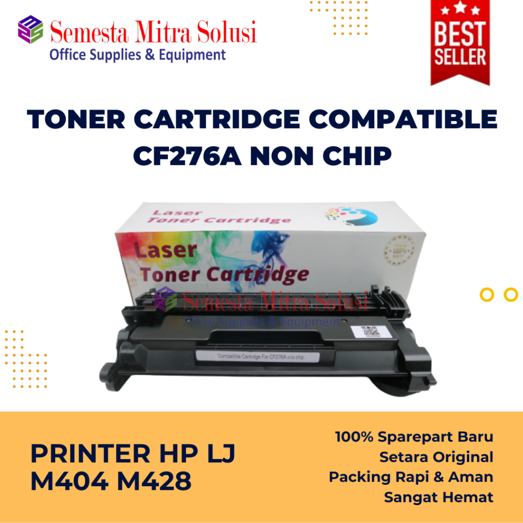 Jual TONER CARTRIDGE COMPATIBLE CF276A 76A NON CHIP - Printer HP M404 ...