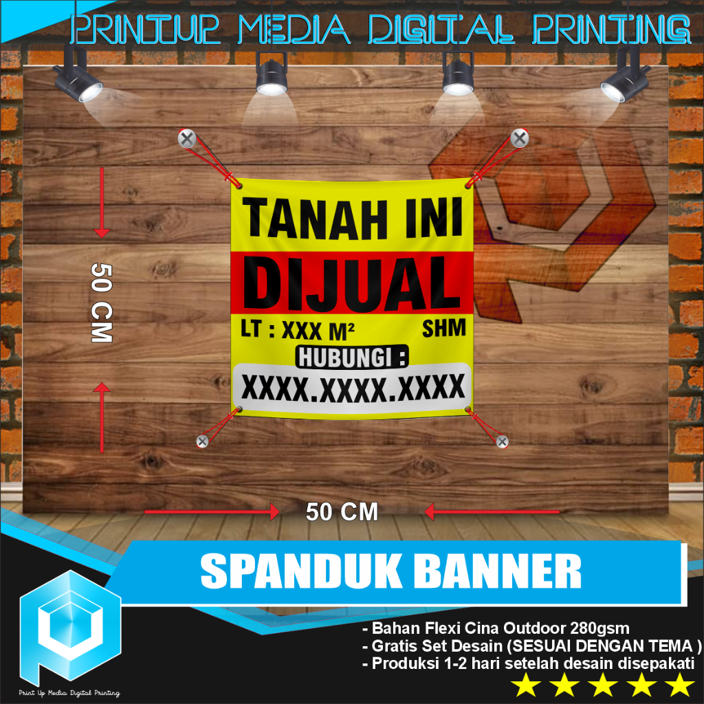 Jual CETAK SPANDUK BANNER BALIHO PAMPLET DIJUAL FREE DESAIN CUSTOM | Shopee Indonesia