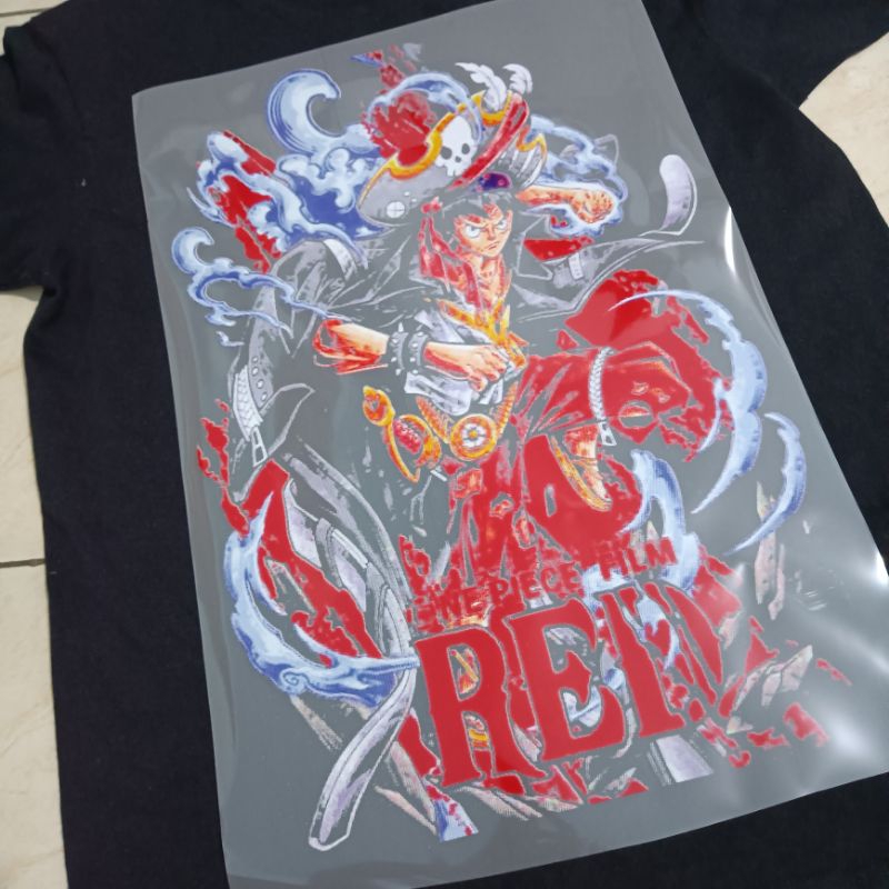 Jual SABLON DTF ANIME ONE PIECE RED FILM SABLON RASTER DTF | Shopee ...